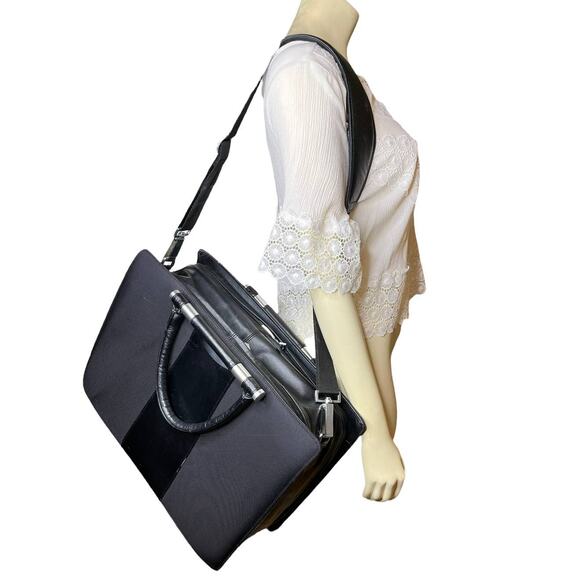 zero halliburton | Bags | Zero Halliburton Black Nylon And Leather ...